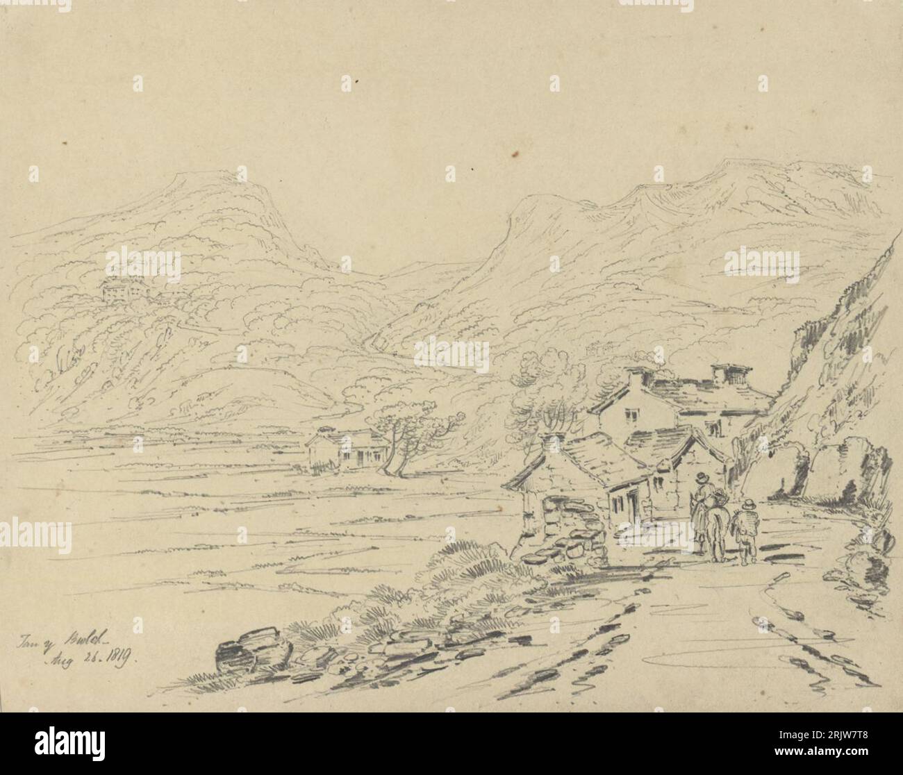 Tan y Bwlch 26 August 1819 by Sarah Grace Carr Stock Photo - Alamy