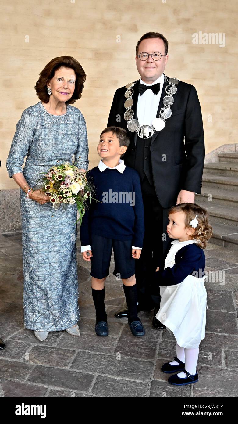 Stockholm, Sweden. 23rd Aug, 2023. Sweden's Queen Silvia with the Exe ...