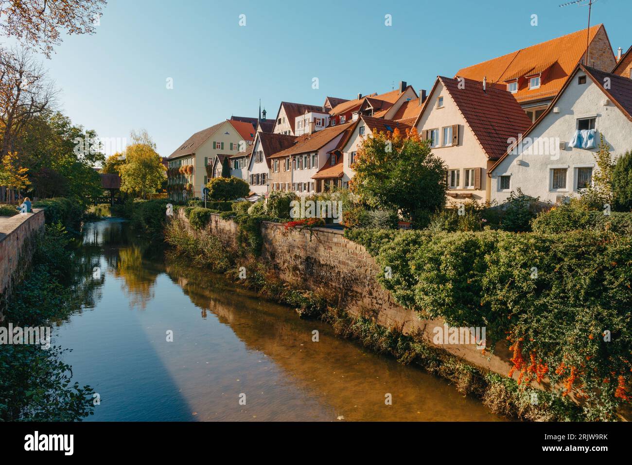 Old national German town house. Old Town is full of colorful and well ...