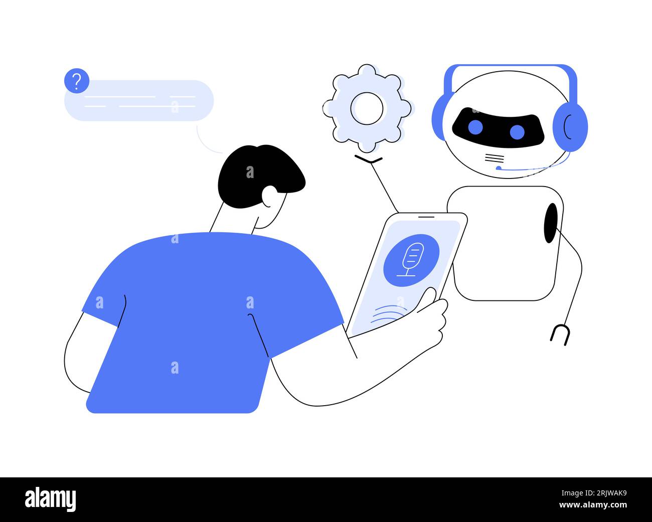 Smartphone personal assistants abstract concept vector illustration ...