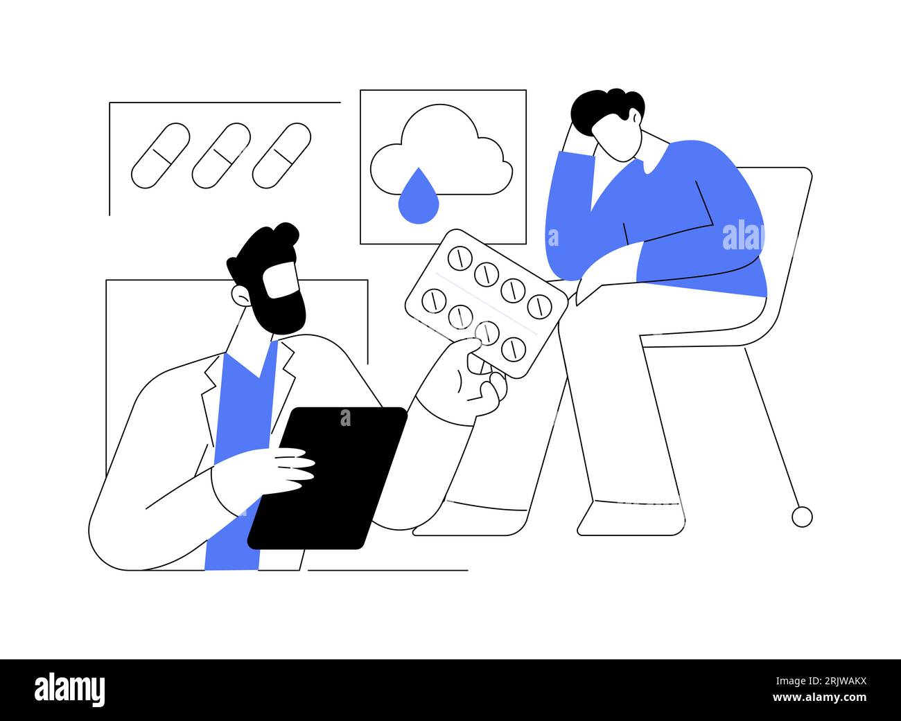 Depression medication abstract concept vector illustration Stock Vector ...