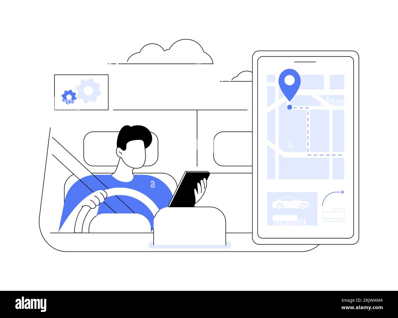 Navigation apps abstract concept vector illustration Stock Vector Image ...