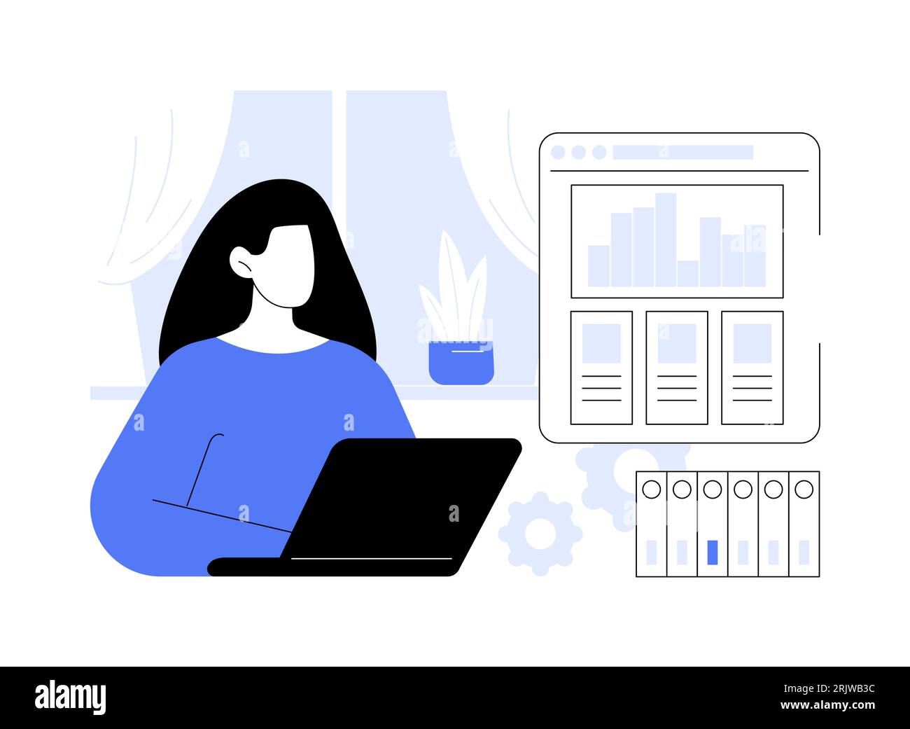 Analyzing data abstract concept vector illustration Stock Vector Image ...