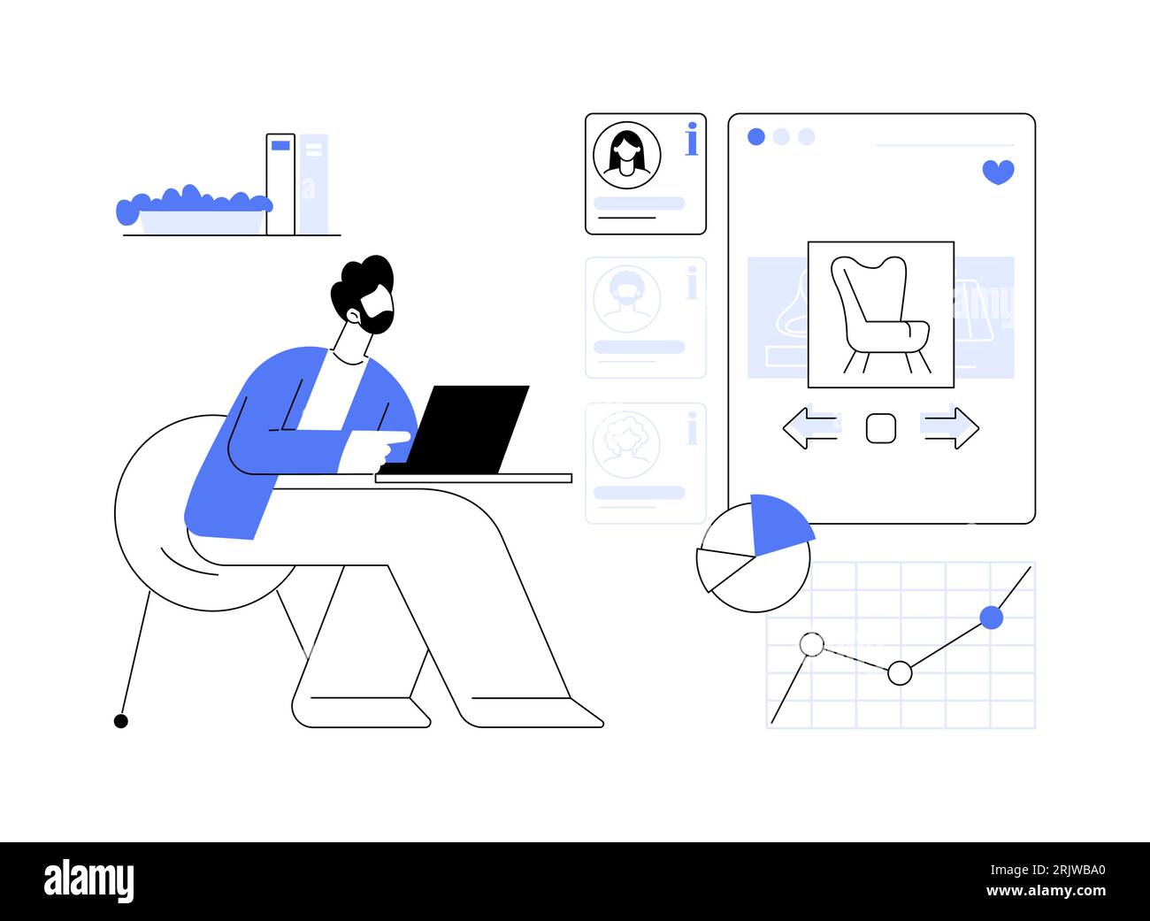 Content recommendations abstract concept vector illustration Stock ...