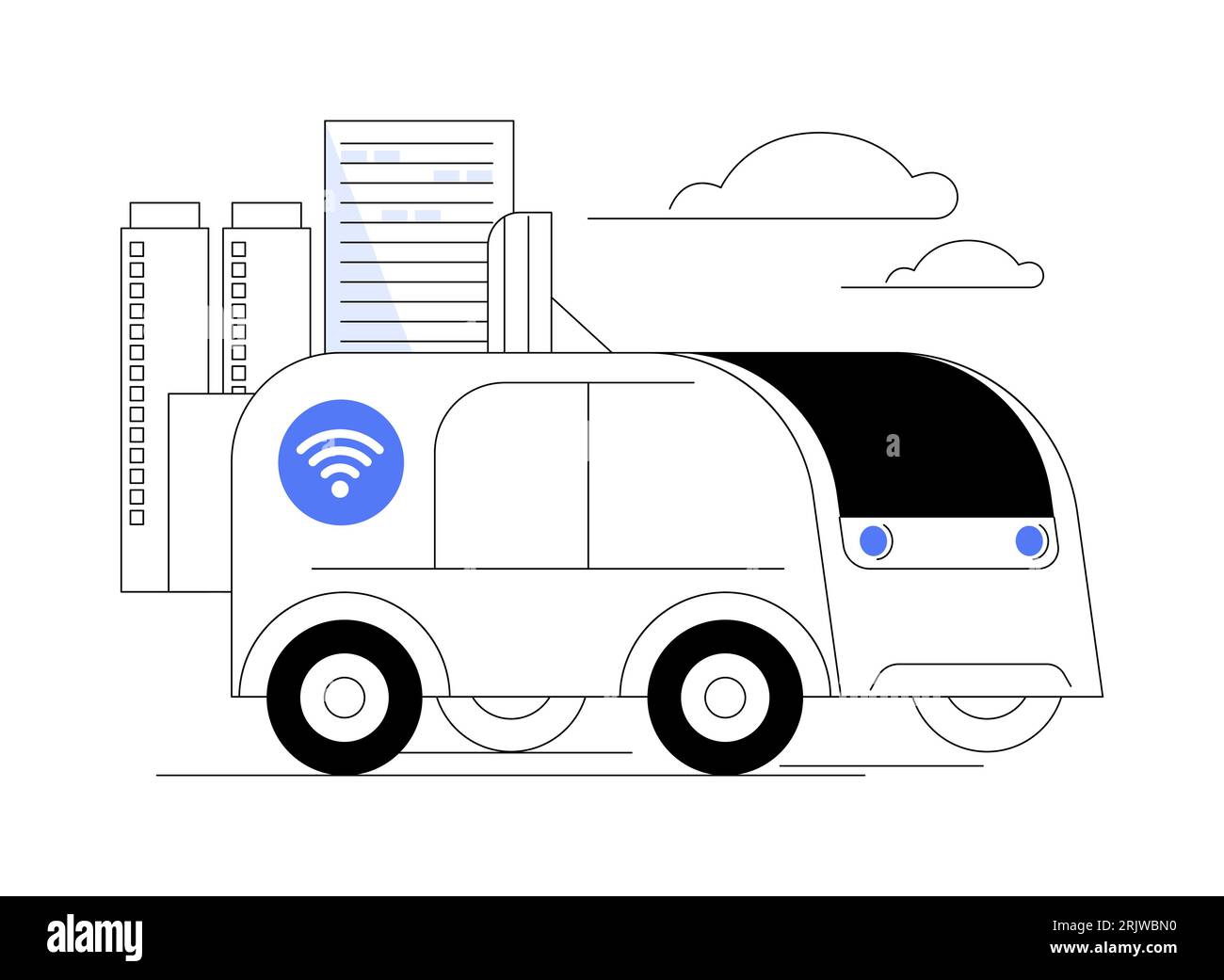 5G autonomous vehicles abstract concept vector illustration Stock ...
