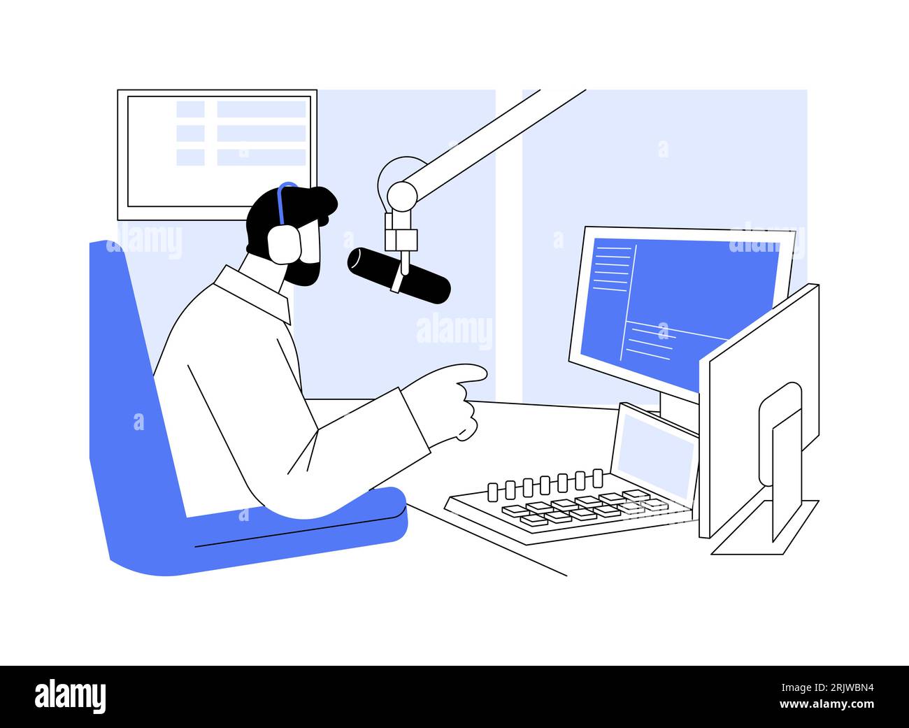 IP broadcasting abstract concept vector illustration Stock Vector Image ...