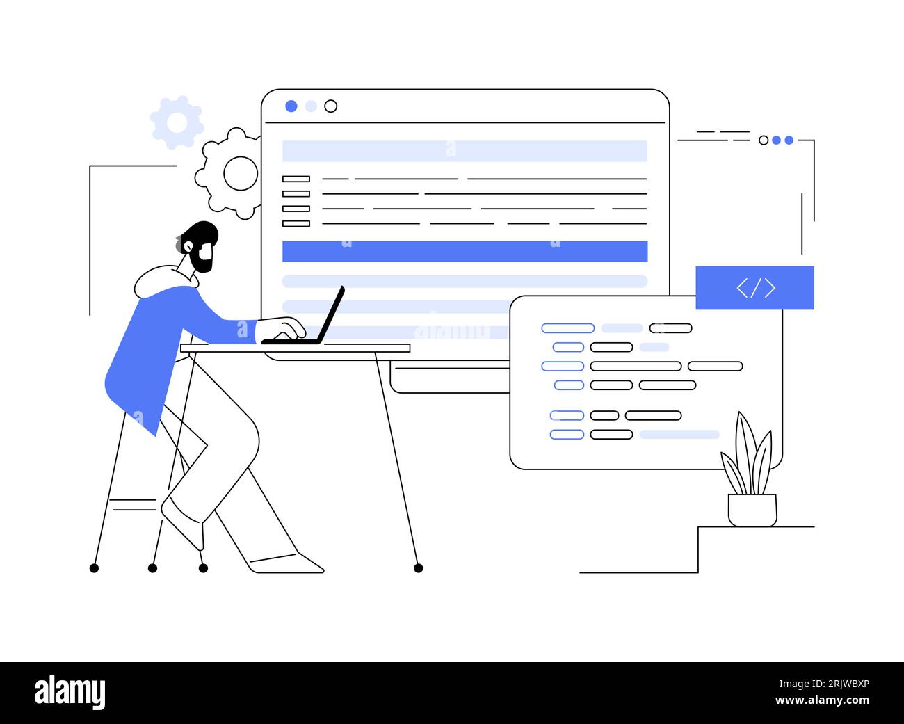 Software development tools abstract concept vector illustration Stock ...