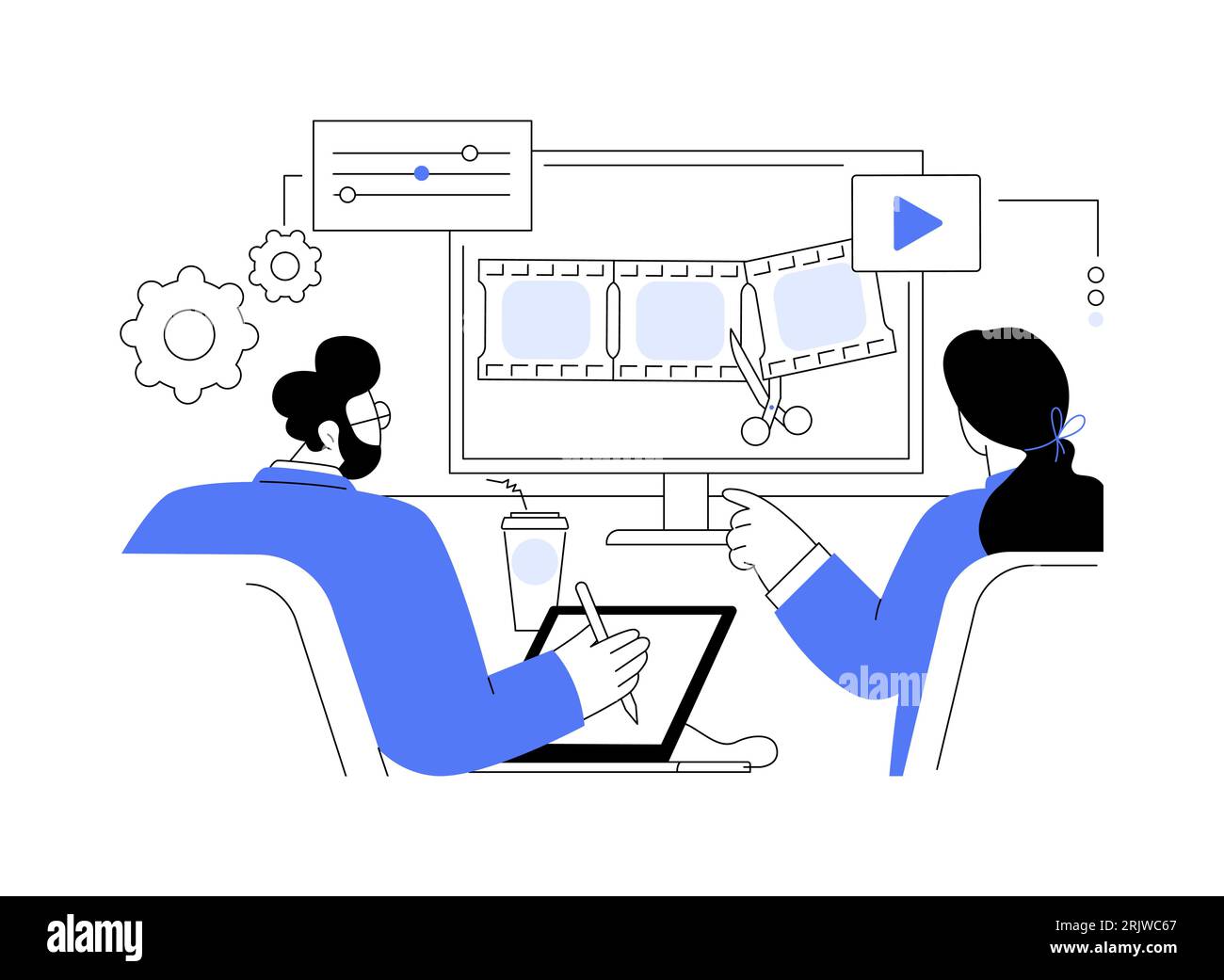 Video editing software abstract concept vector illustration Stock ...