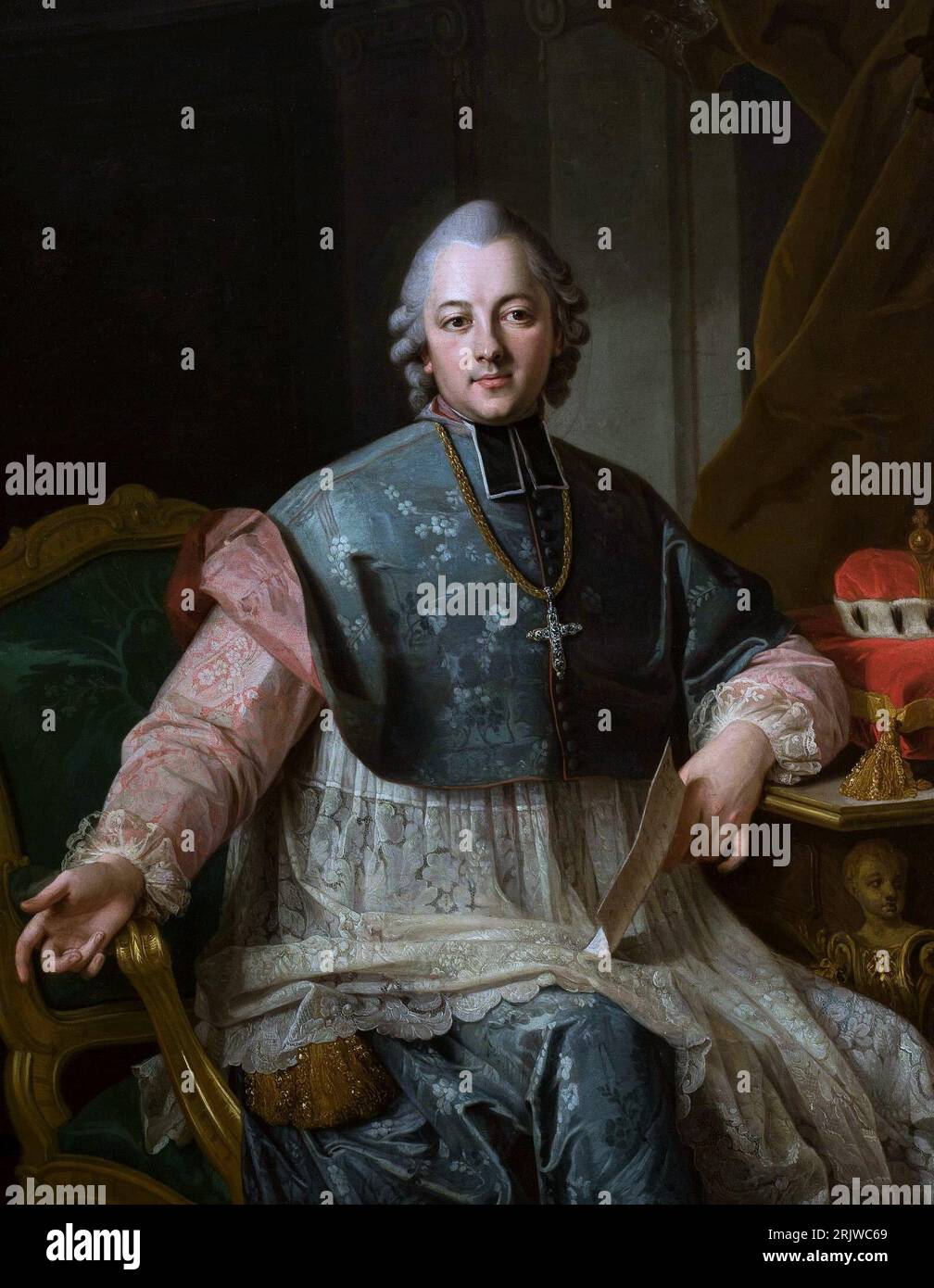 Portrait of Ignacy Krasicki circa 1767 by Per Krafft the Elder Stock ...