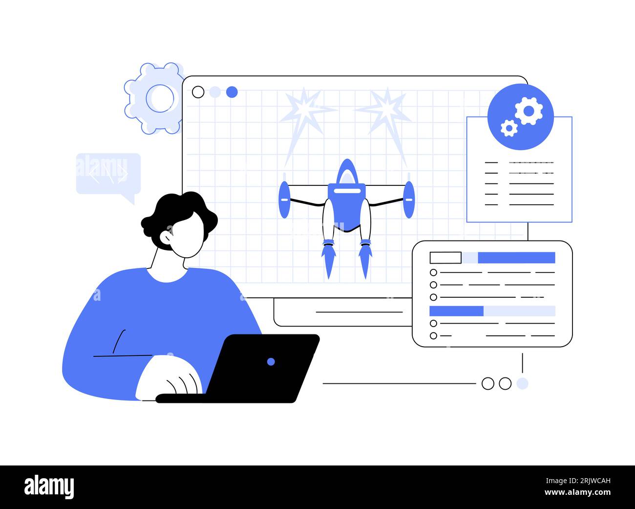 Video game design software abstract concept vector illustration Stock ...