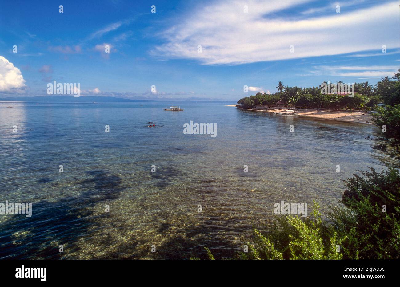 Beach and lagoon at Cabilao Island, Cebu Strait, the Philippines Stock ...