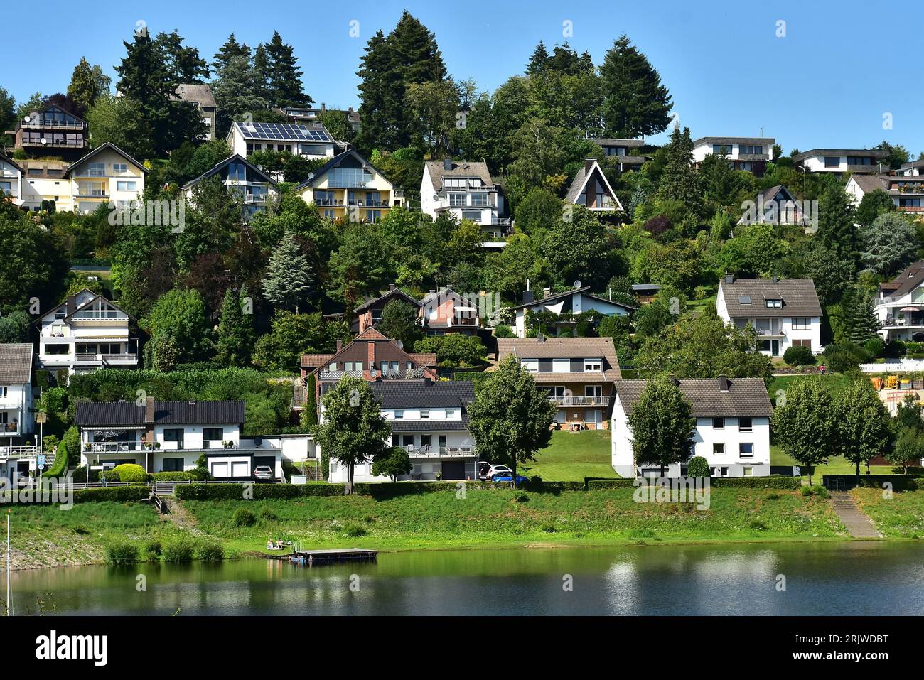 Rurberg on the Rursee in the Eifel National Park is very popular with ...