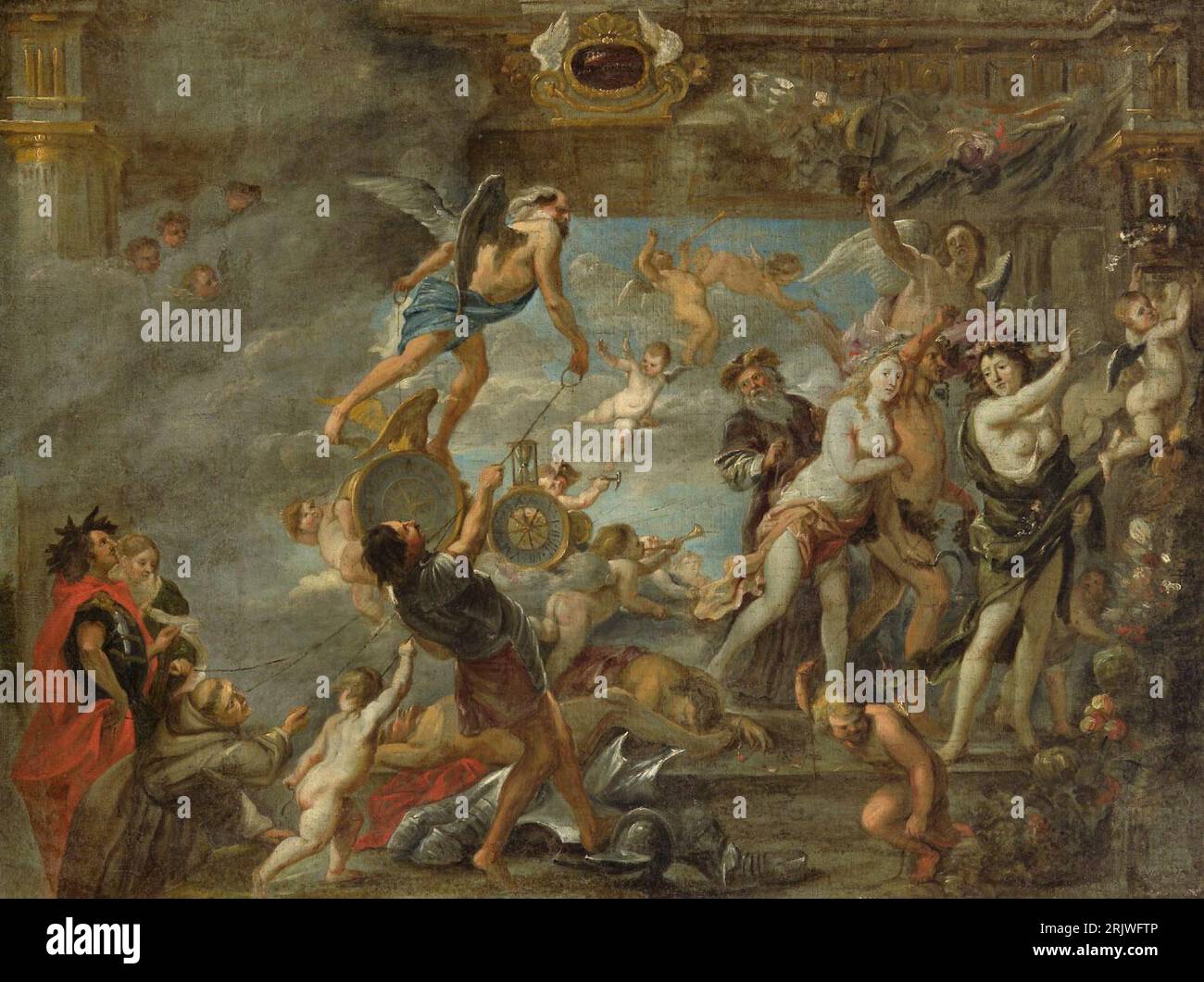 Triumph of Time first half of 17th century by Jan van den Hoecke Stock Photo - Alamy