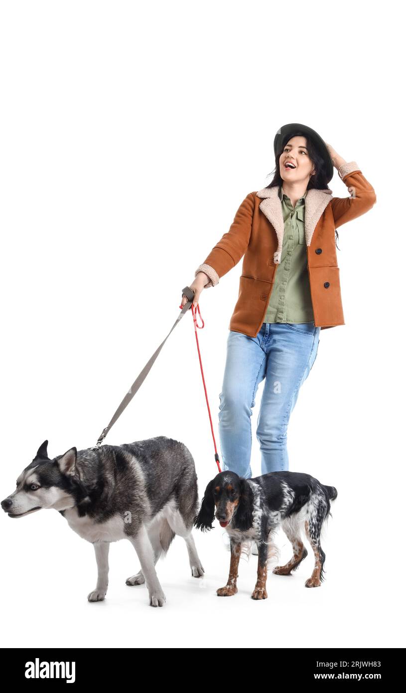 Female walking husky Cut Out Stock Images & Pictures - Alamy