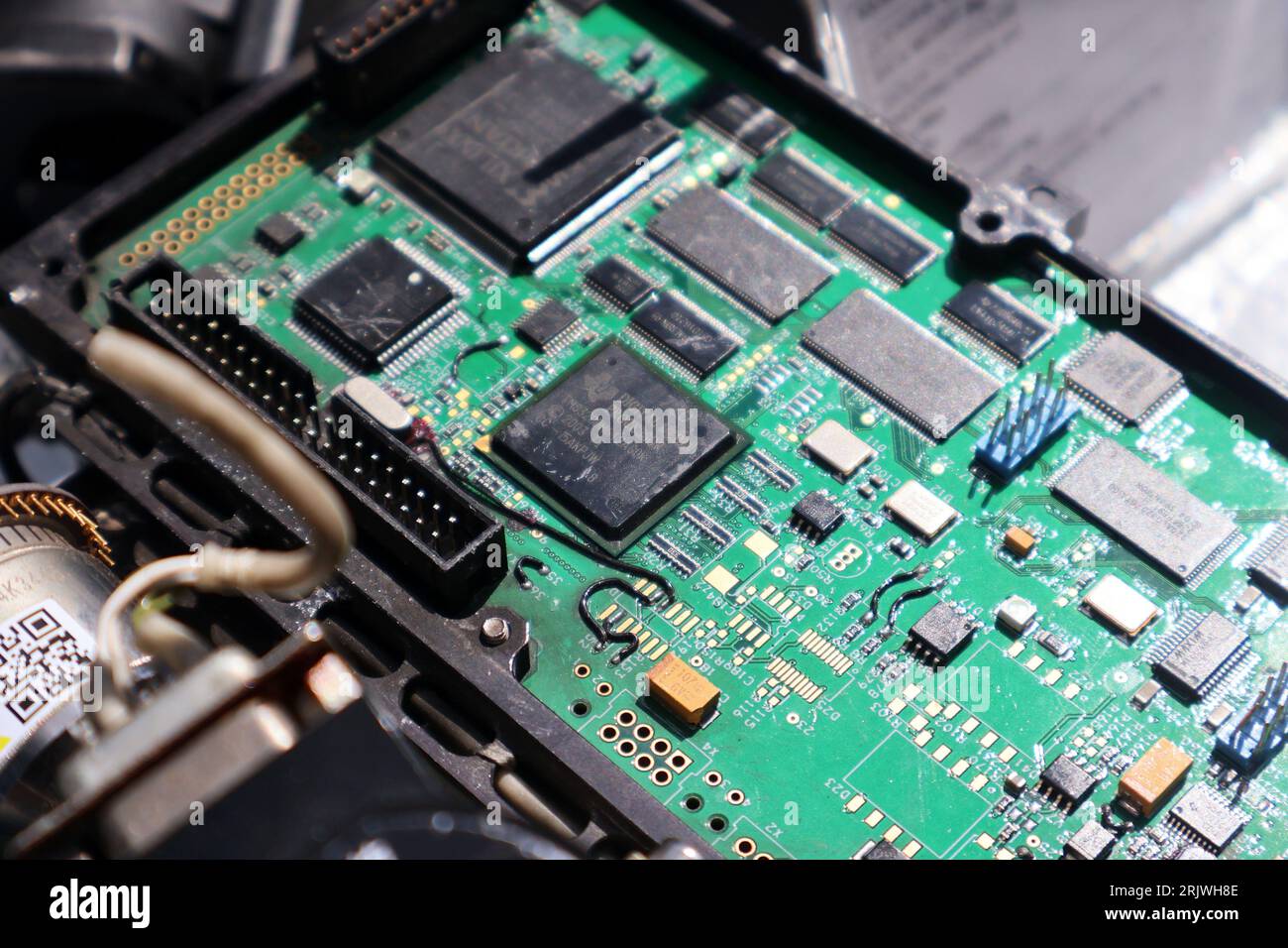 August 23, 2023: The electronic circuit board of the Russian rocket is ...