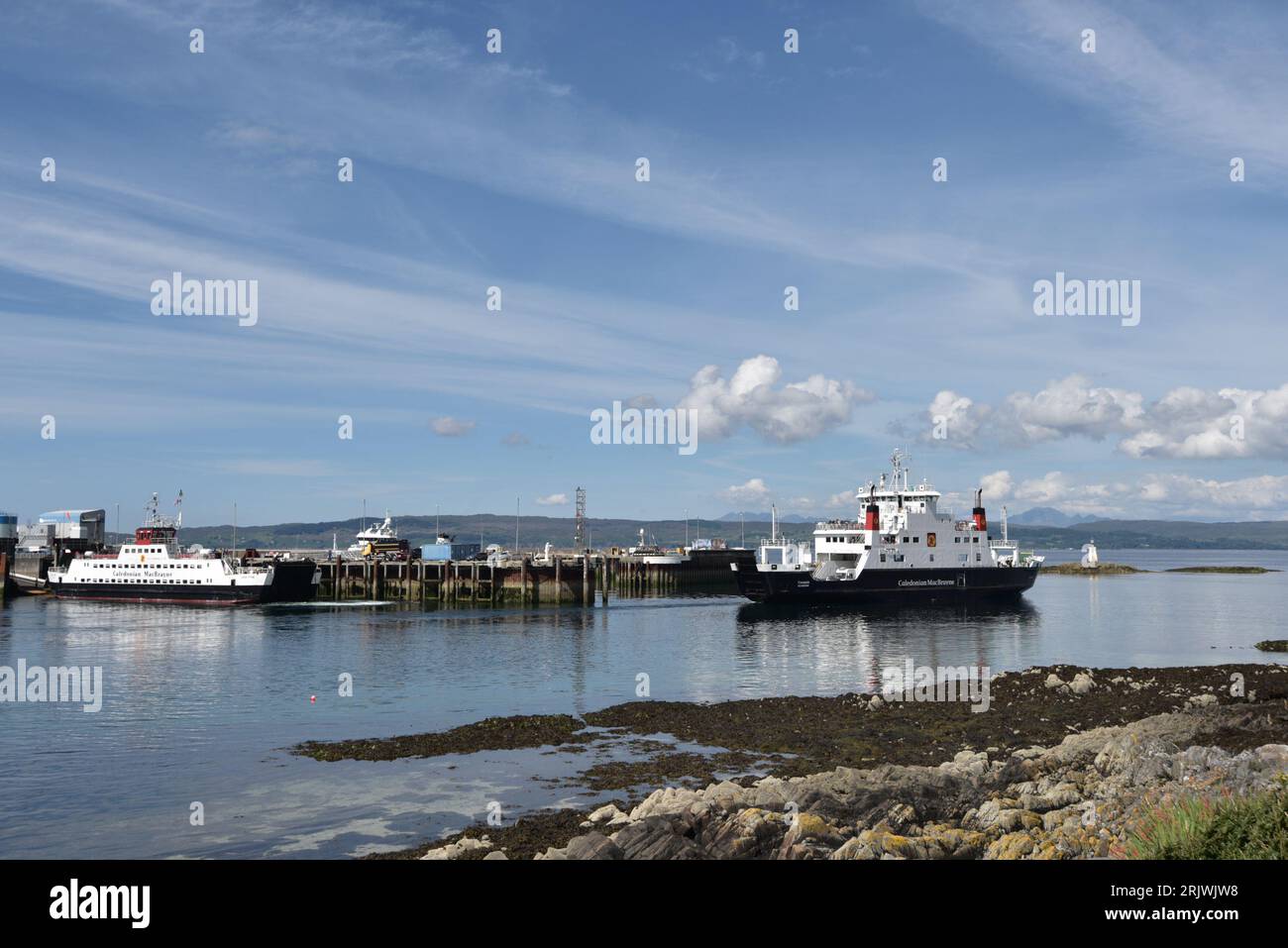 Mallaig harbour and ferry terminal , Scottish Highlands Stock Photo - Alamy