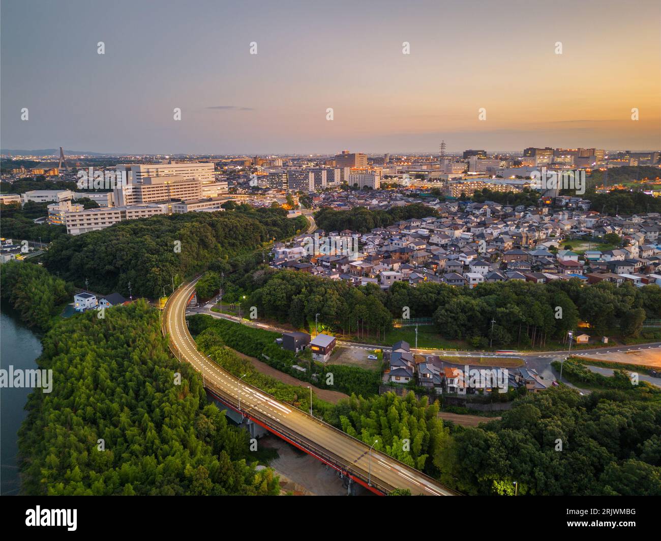 Toyotashi, Aichi, Japan cityscape on the Yahagi River Stock Photo - Alamy