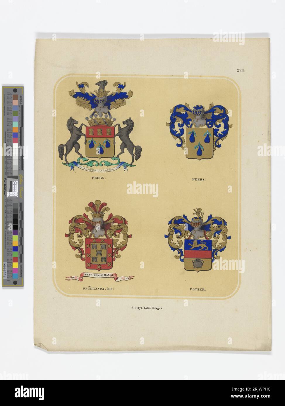 4 coats of arms within a frame between circa 1863 and circa 1863 by ...