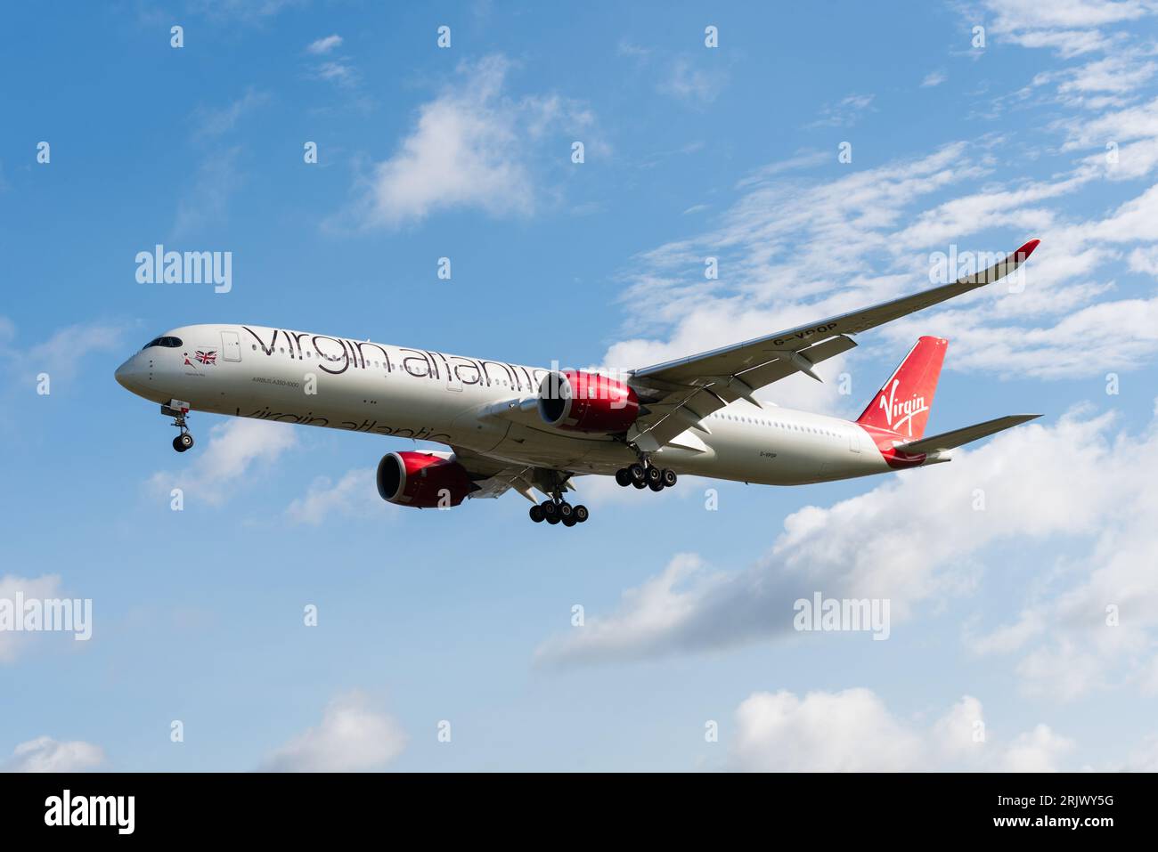 Virgin Atlantic Airways Airbus A350-1041 jet airliner plane G-VPOP on ...
