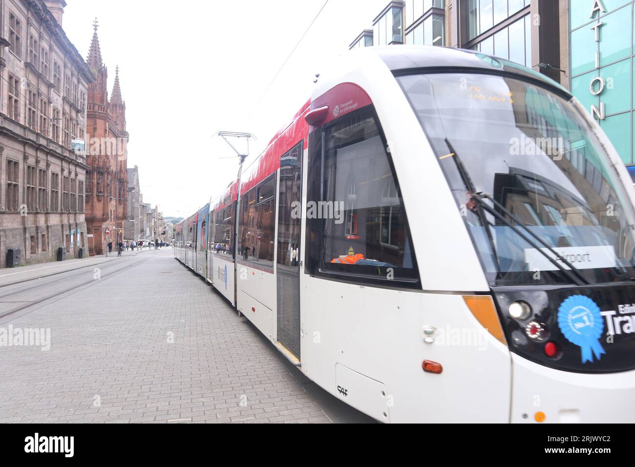Edinburgh Scotland 23rd August 2023 Edinburgh City Trams running ...