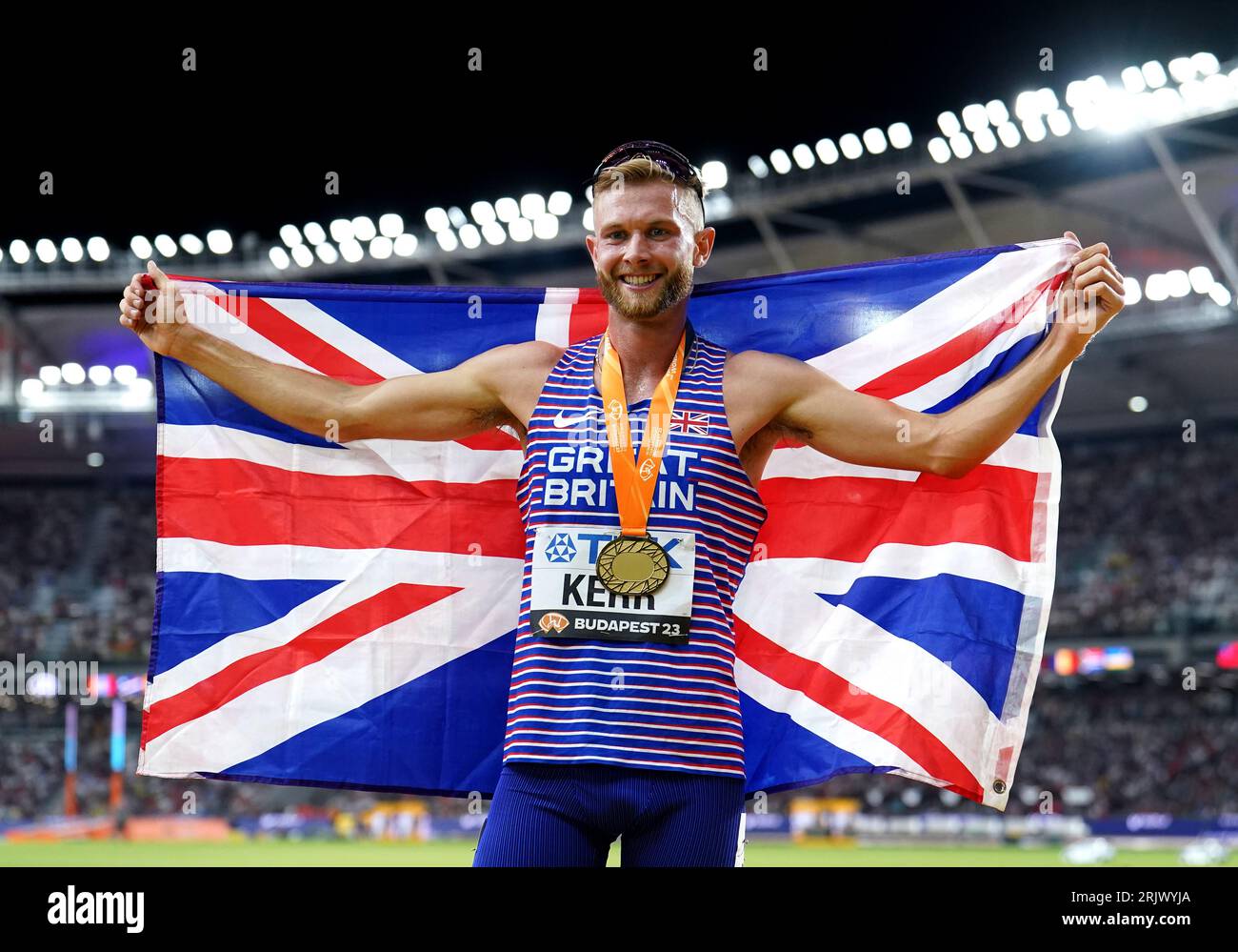 Great Britain's Josh Kerr celebrates after winning the Men's 1500 ...