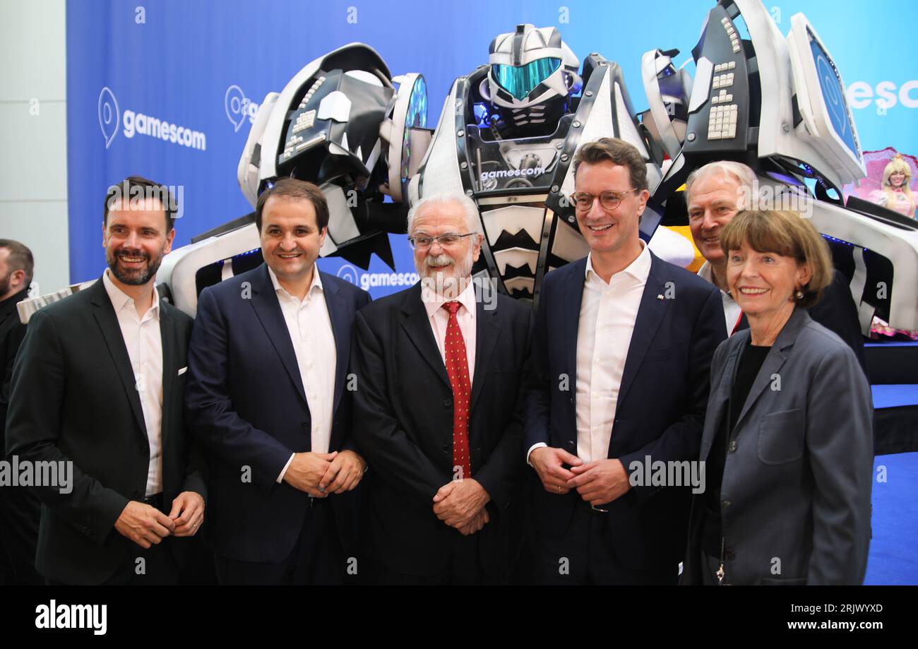 Cologne, Germany. 23rd Aug, 2023. Standing side by side for a group ...