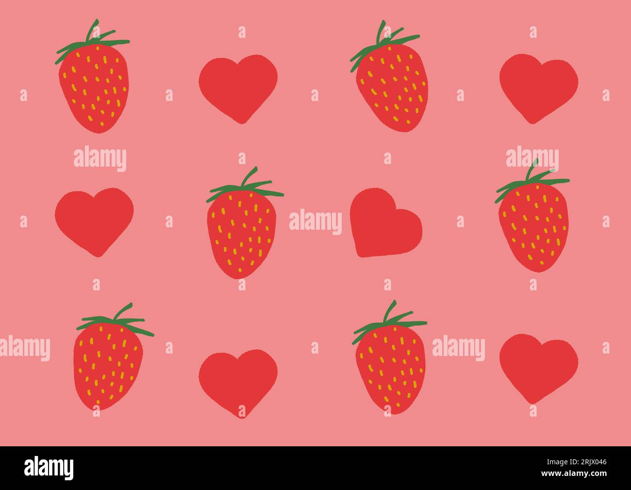 Pink strawberry pattern hi-res stock photography and images - Alamy