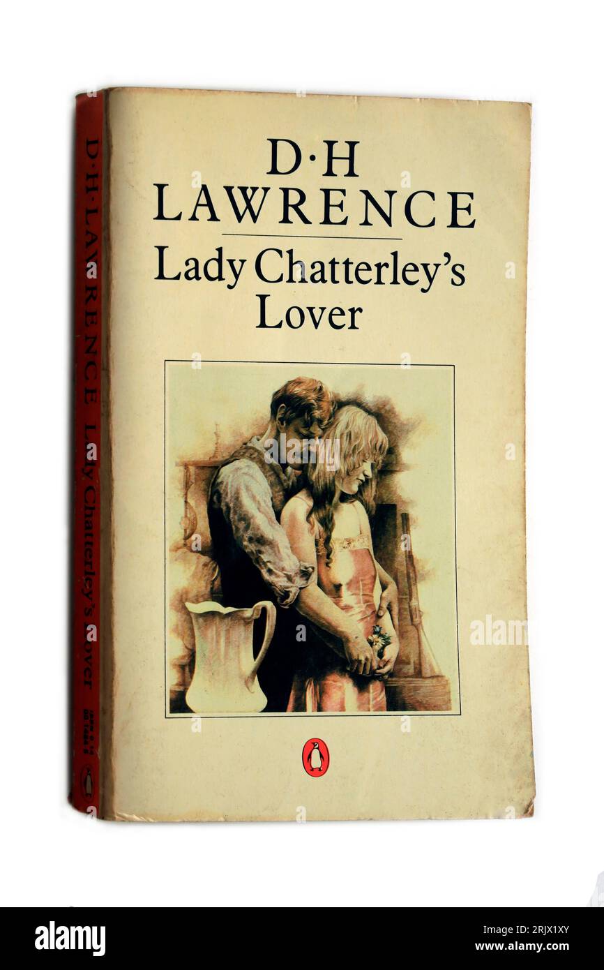D. H. Lawrence - Lady Chatterley's Lover. Book cover. Worn. Studio set up Stock Photo - Alamy
