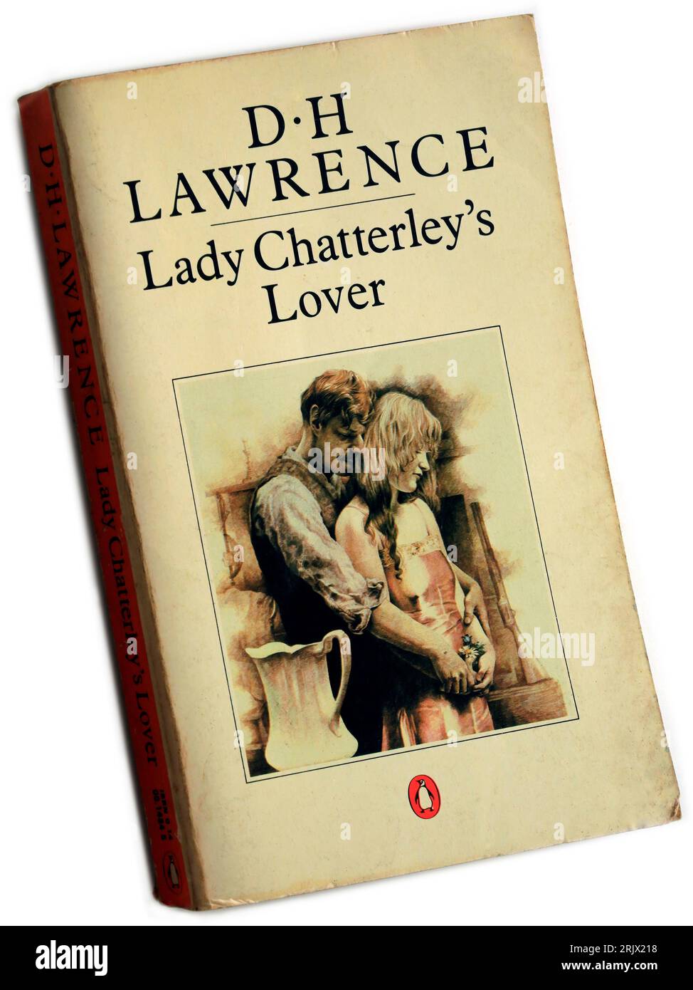 D. H. Lawrence - Lady Chatterley's Lover. Book cover. Worn. Studio set up Stock Photo - Alamy