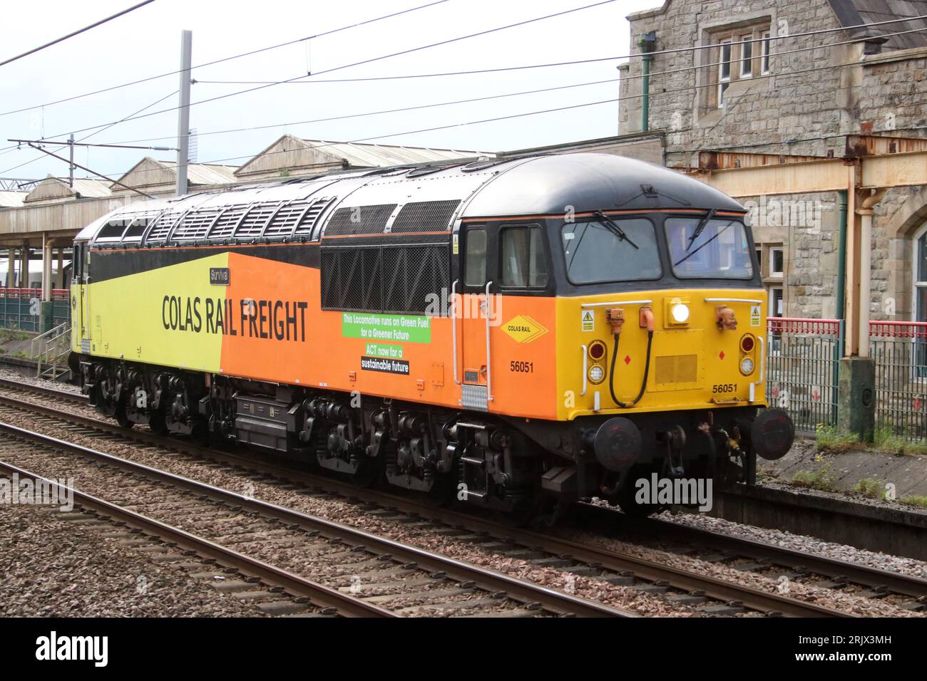 Green Fuel class 56 grid diesel-electric loco in Colas Rail Freight ...