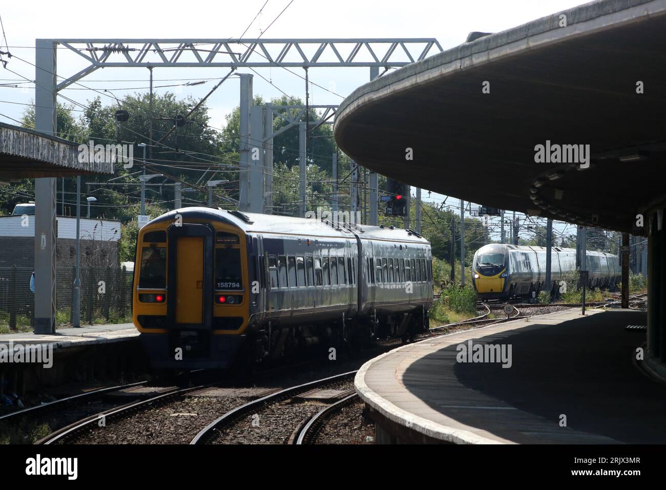 Northern Trains express sprinter diesel multiple unit and Avanti West ...