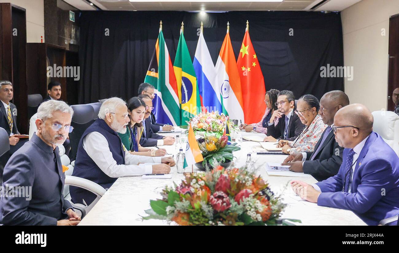 Johannesburg, South Africa. 23rd Aug, 2023. Indian Prime Minister ...