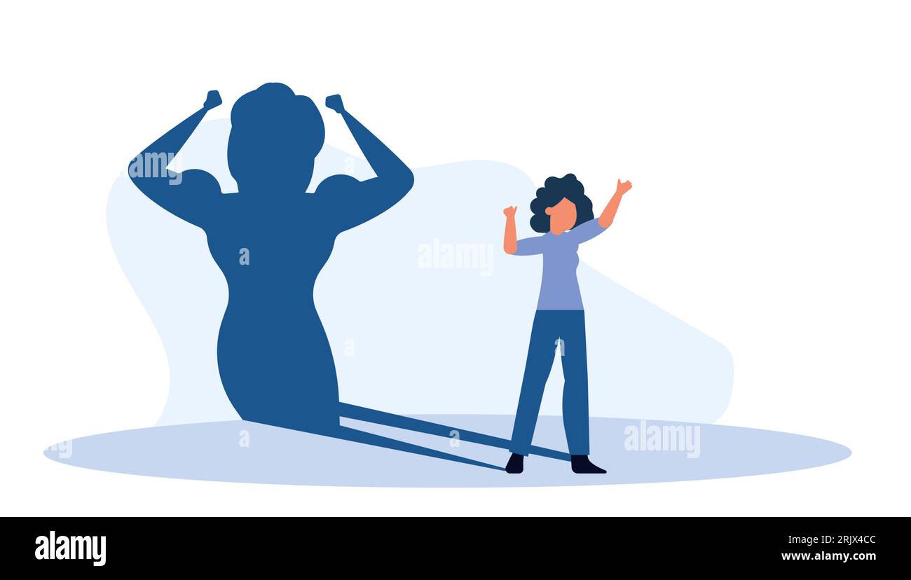 Business ambition leader woman vector illustration concept. Superwoman ...