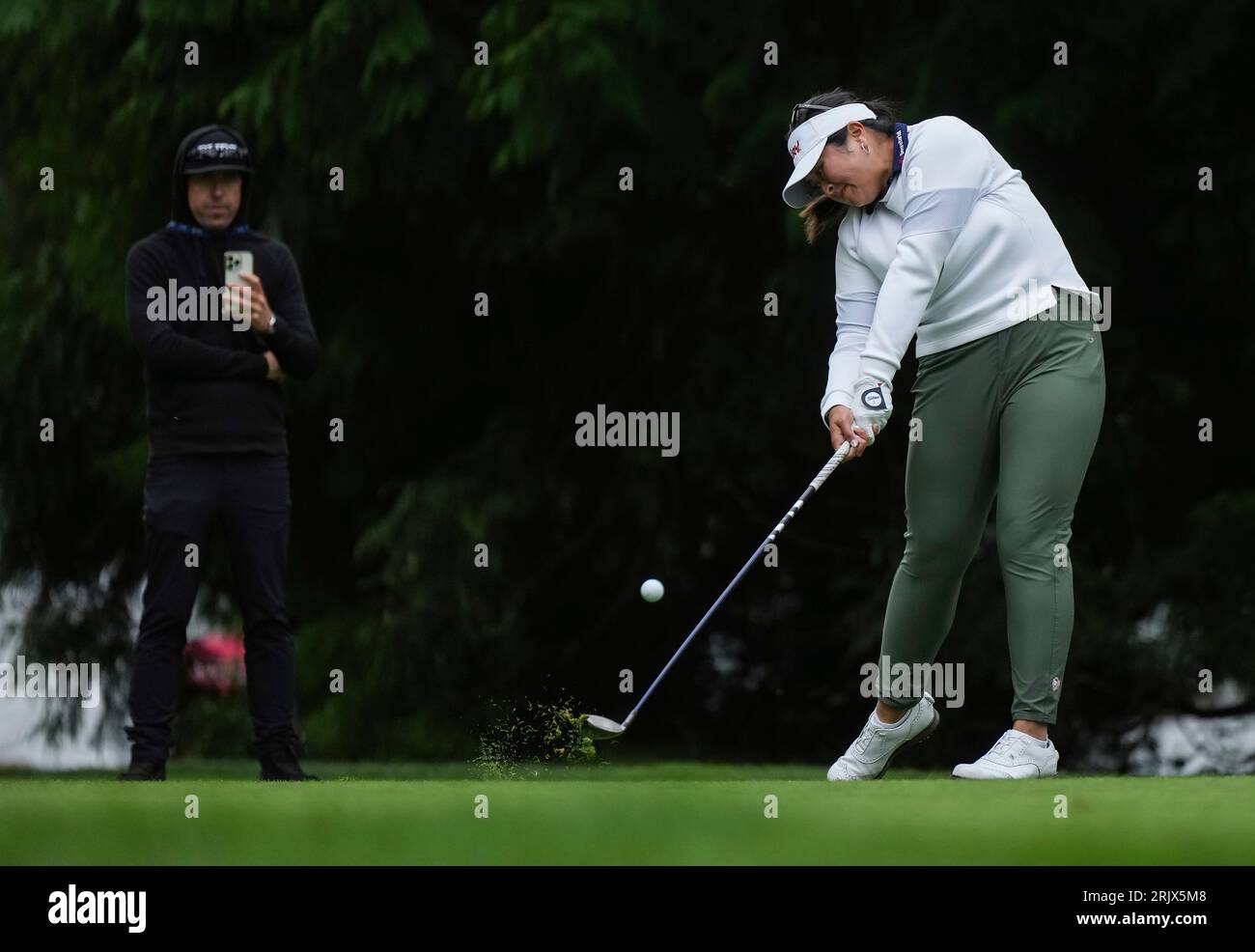 Lilia Vu hits her tee shot on the 14th hole during the pro-am at the LPGA CPKC Canadian Women's ...