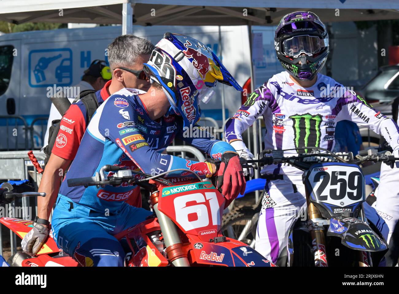 Monster energy yamaha factory mxgp racing team hi-res stock photography ...