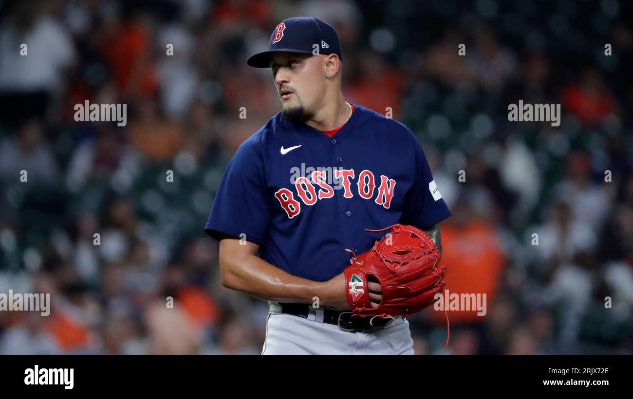 Boston Red Sox relief pitcher Brennan Bernardino on the mound during a ...