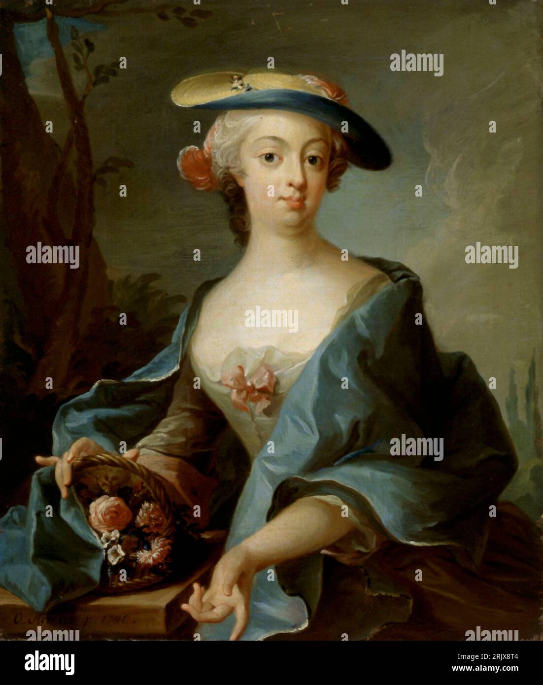 Portrait of a Lady 1740 by Olof Arenius Stock Photo - Alamy
