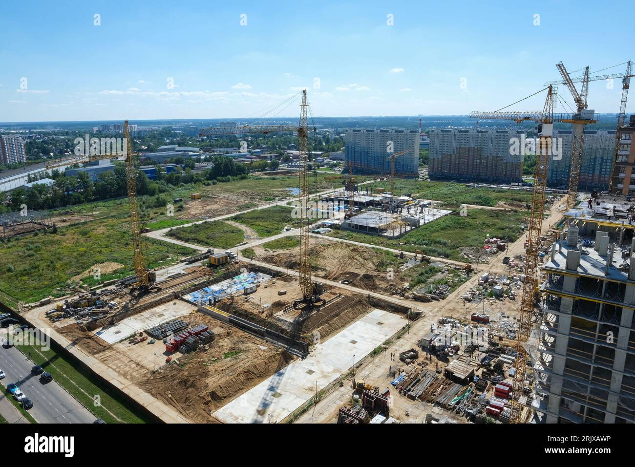 Construction of modern high-rise residential buildings Stock Photo - Alamy