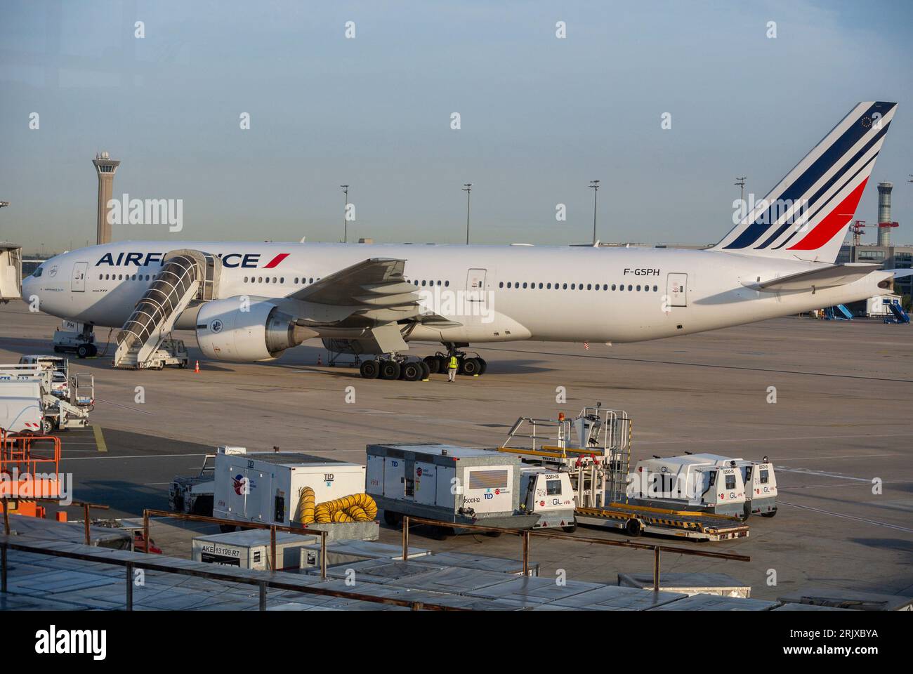 Roissy, France, Air France Airplane on Tarmac at Roissy-Charles-de ...