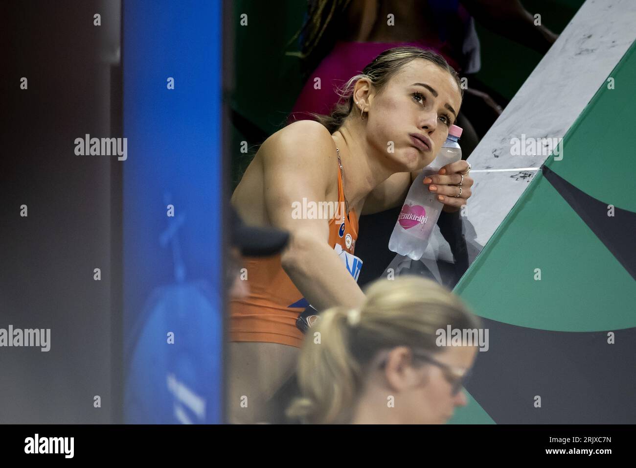 Budapest, Hungary. 23rd Aug, 2023. BUDAPEST - Nadine Visser in action on the 100 meters hurdles ...