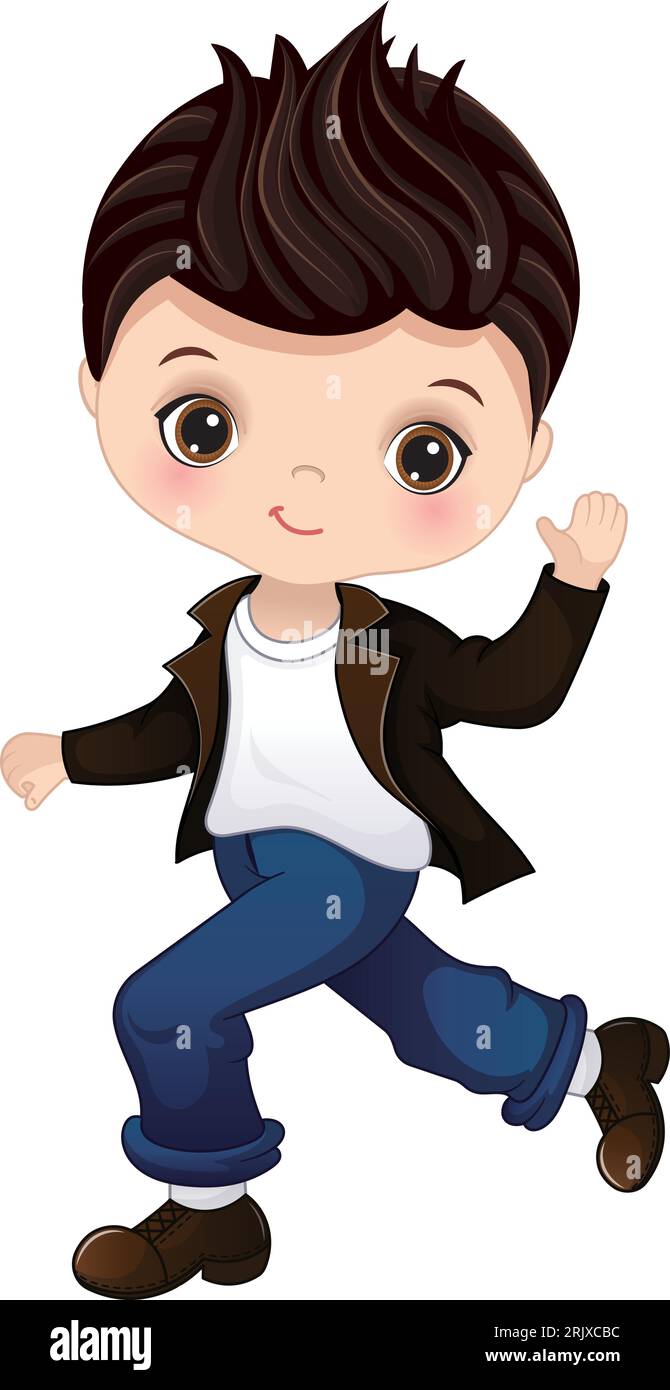 Vector Cartoon Sock Hop Fifties Dancing Boy Stock Vector Image & Art ...