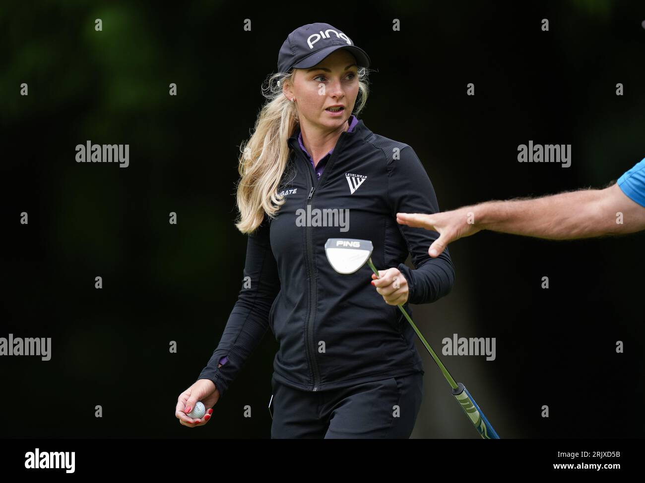 Vancouver, Canada. 23rd Aug, 2023. Maddie Szeryk, of Canada, hands her ...