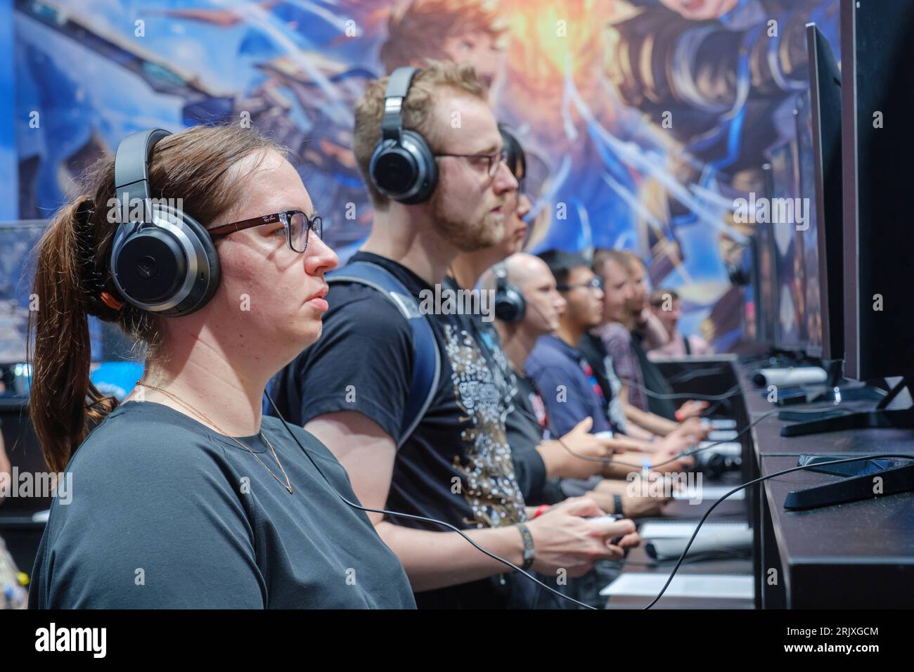 Opening day of Gamescom, the world's largest trade fair for computer ...