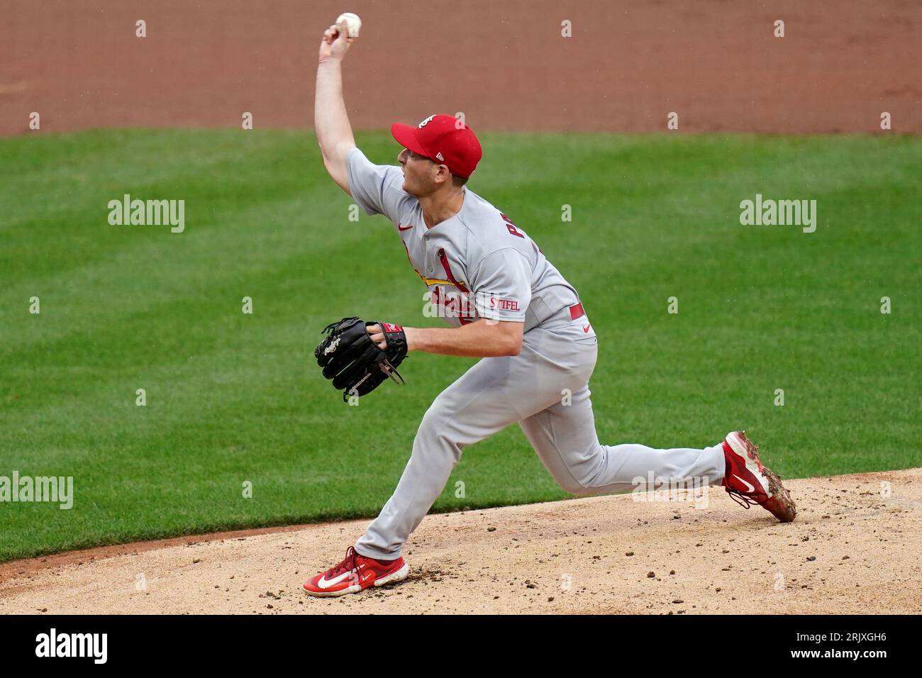 St. Louis Cardinals relief pitcher Andre Pallante delivers against the ...