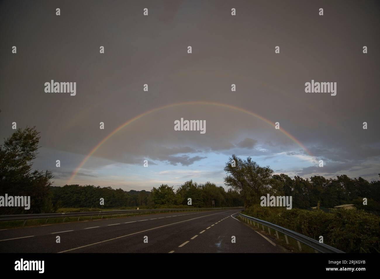 Rainbow spectrum weather rain rainy day storm storm cloud hi-res stock ...