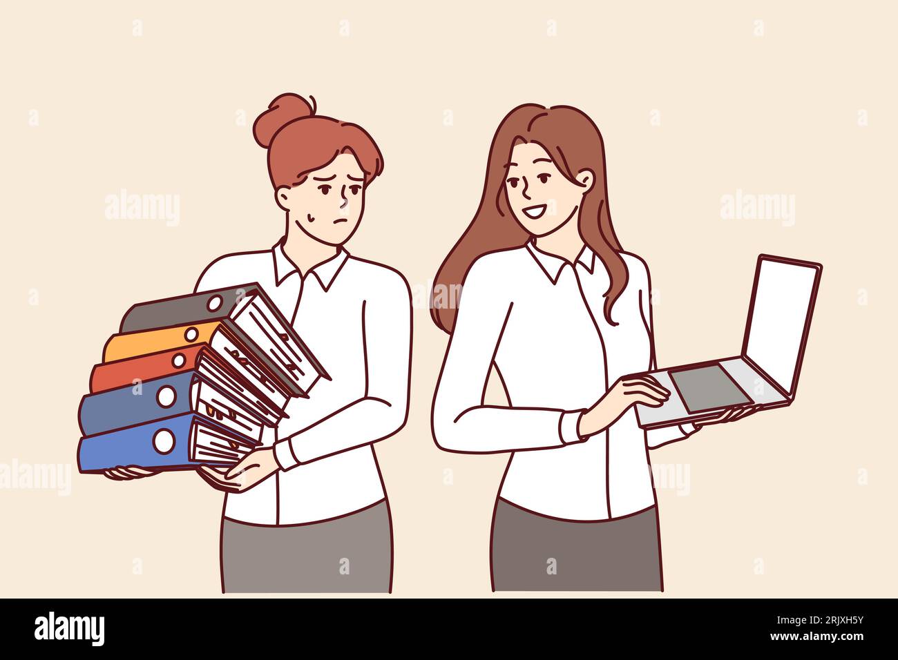 Digitalization of documents Stock Vector Images - Alamy