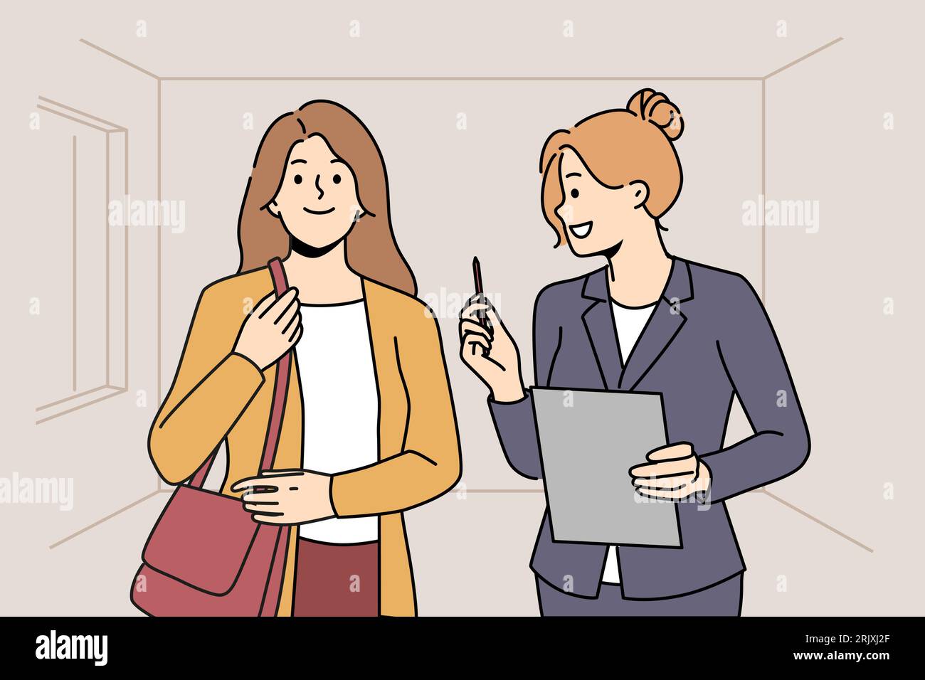 Realtor saleswoman Stock Vector Images - Alamy