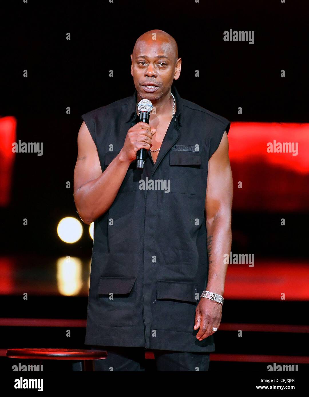 Comedian Dave Chappelle performs at Madison Square Garden during his ...