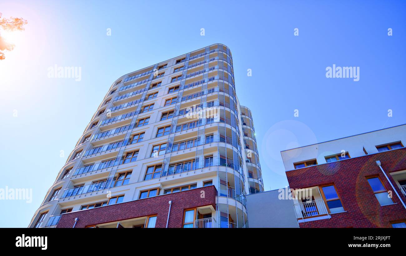 Luxury modern residential apartment building complex Stock Photo - Alamy