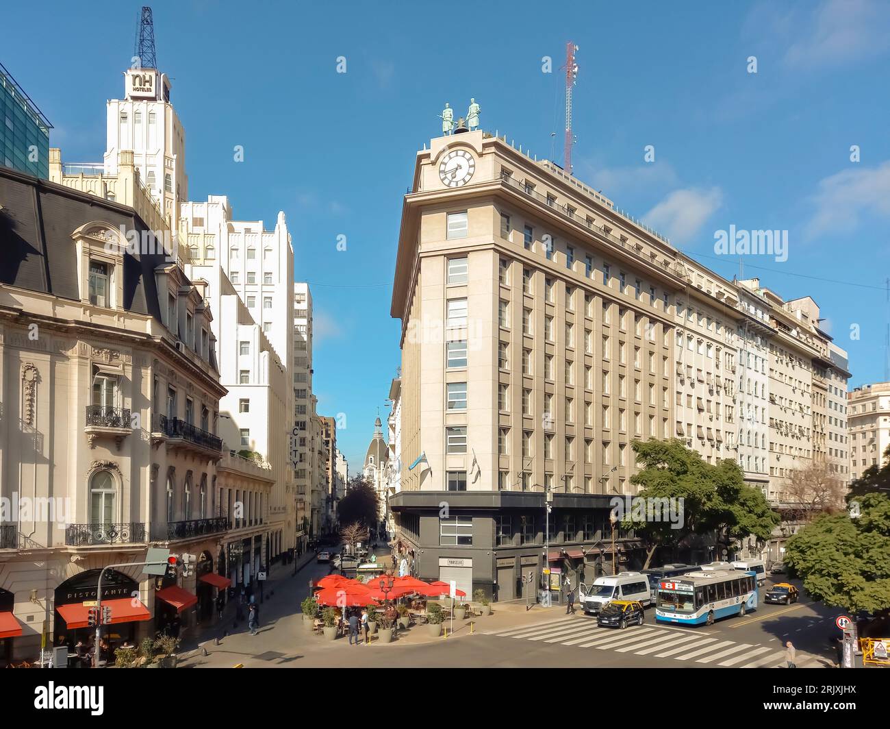 Rationalist facade of the Siemens office building, built in 1952 in ...